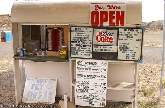 Fry Bread Stand, Navajo Nation © 2002 KenRockwell.com