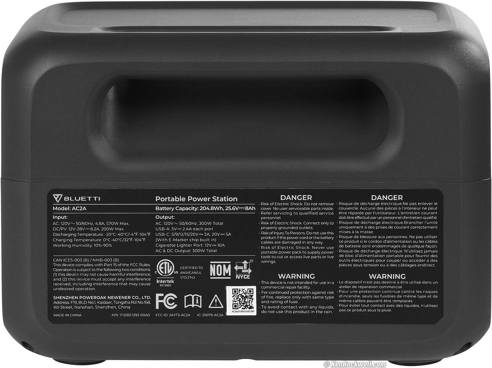 Bluetti AC2A 300 W, 205 Wh Power Station Review by Ken Rockwell